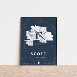 Custom Military Base Map Print - Set of 4 - Etsy