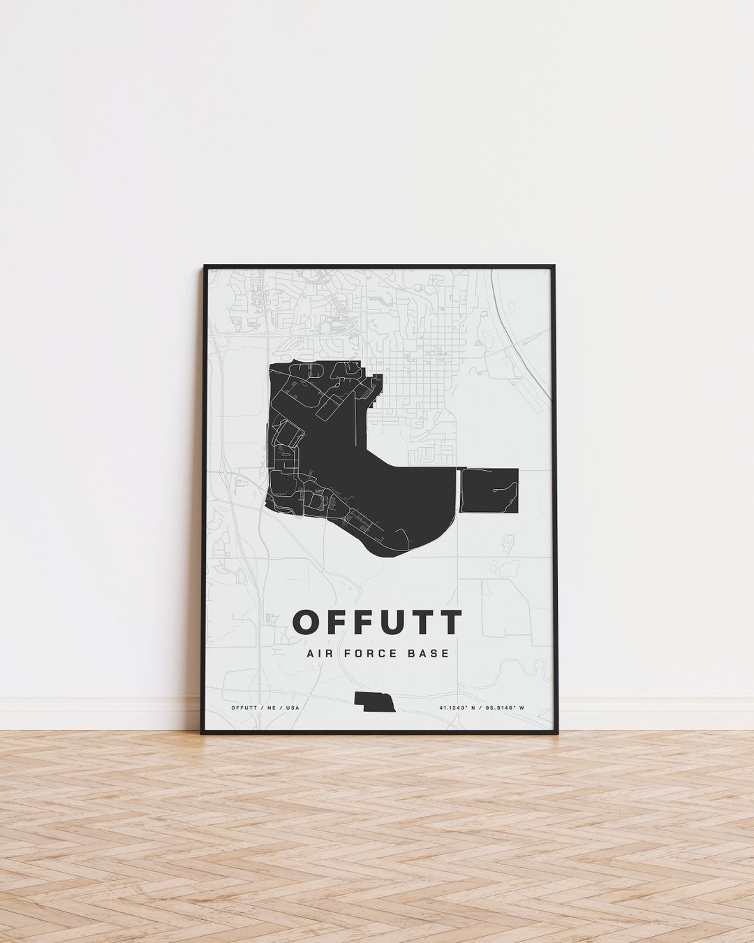 Offutt Air Force Base Map Print - Etsy