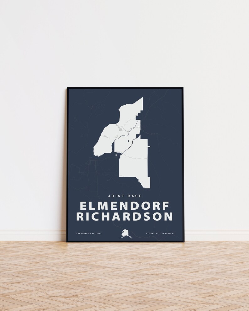 Joint Base Elmendorf-richardson Map Print - Etsy