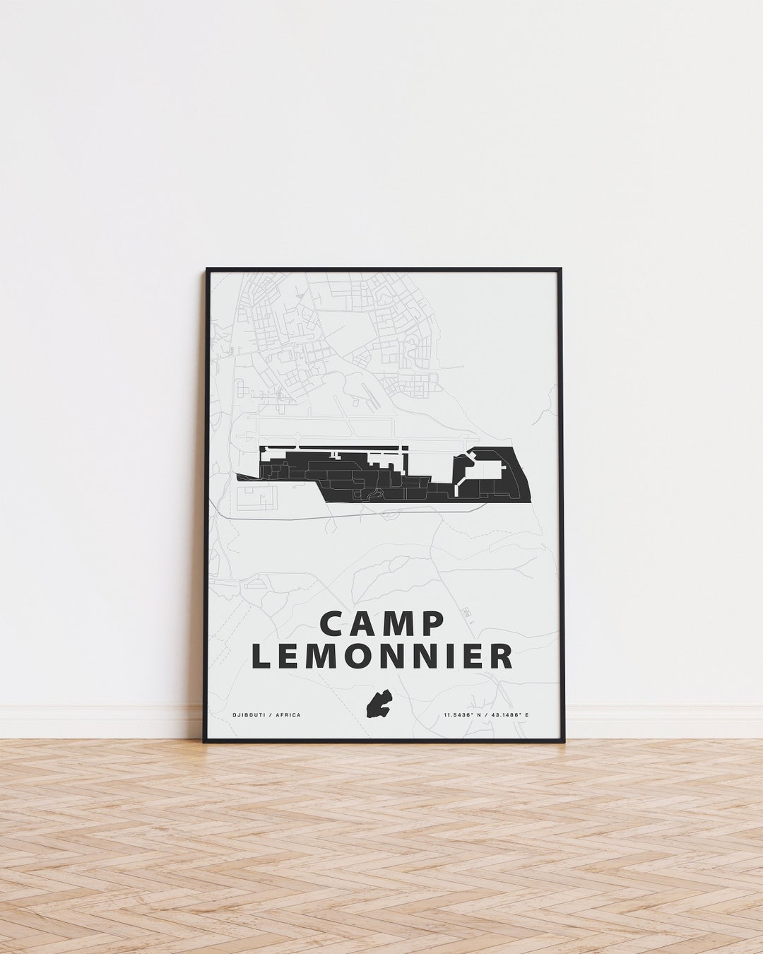 Camp Lemonnier Map Print - Etsy
