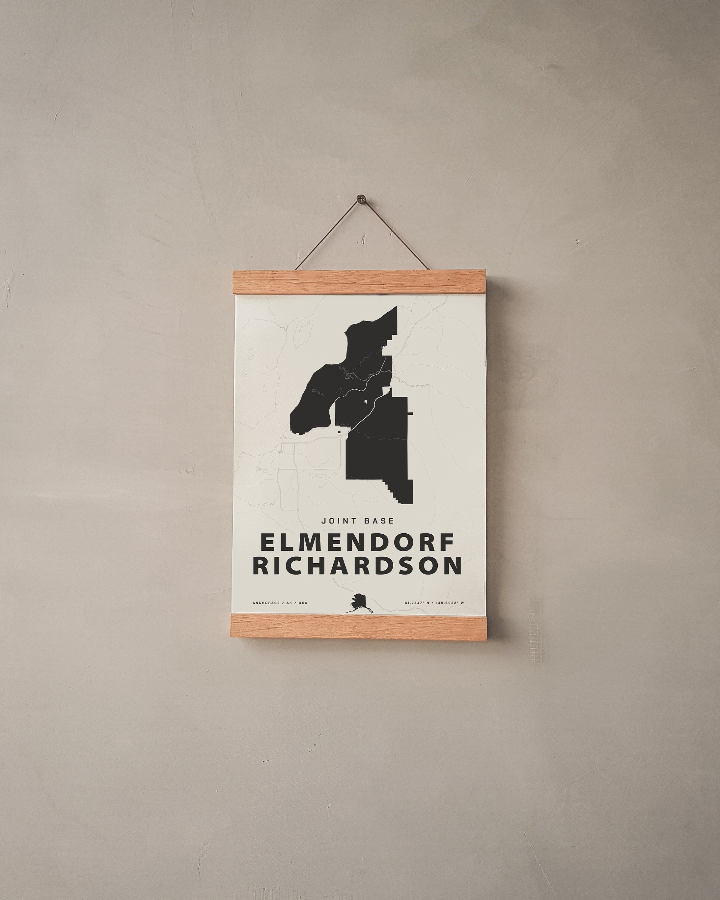 Joint Base Elmendorf-richardson Map Print - Etsy