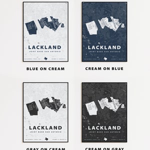 Lackland Air Force Base Map Print - Etsy