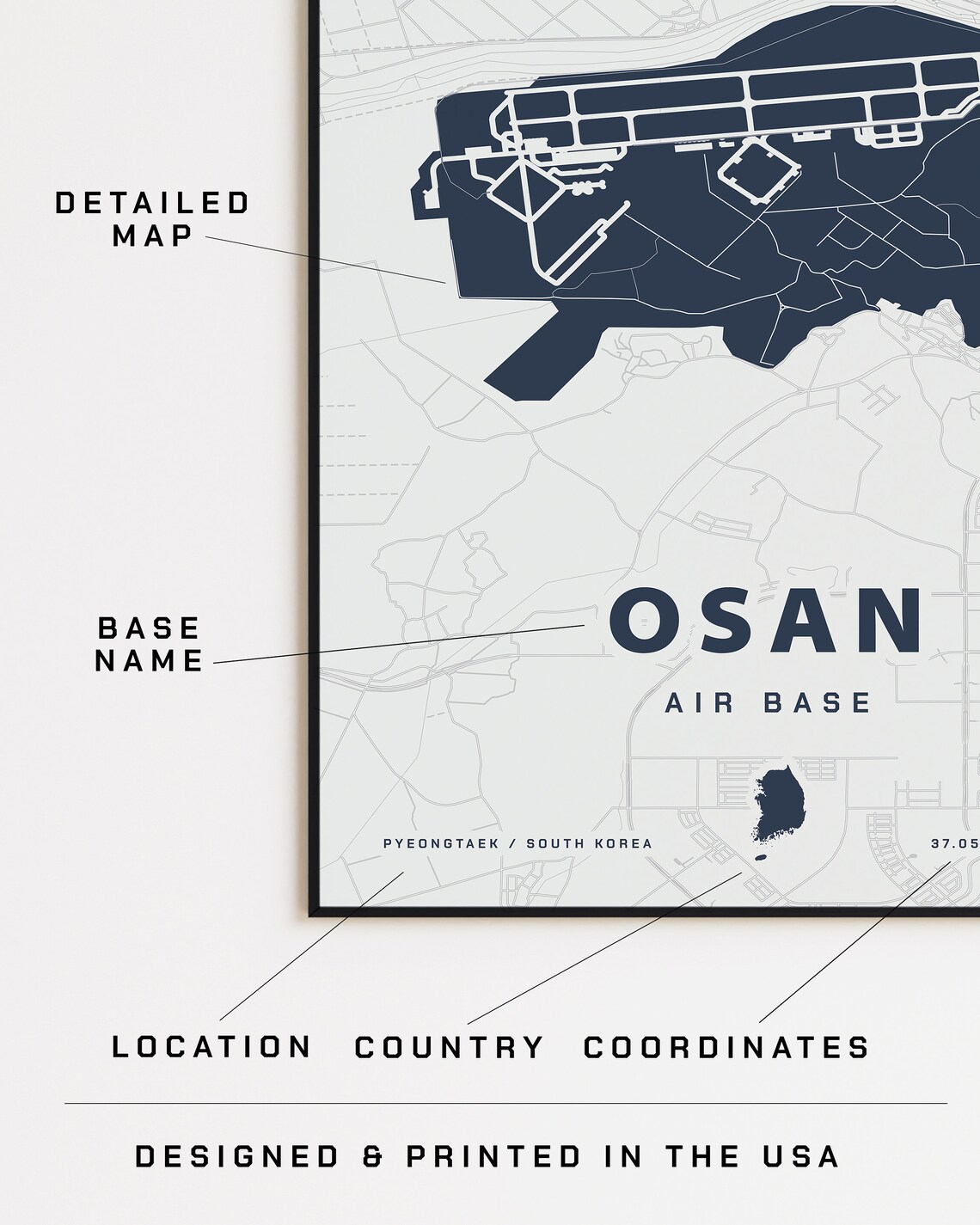 Osan Air Base Map Print - Etsy