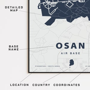 Osan Air Base Map Print - Etsy