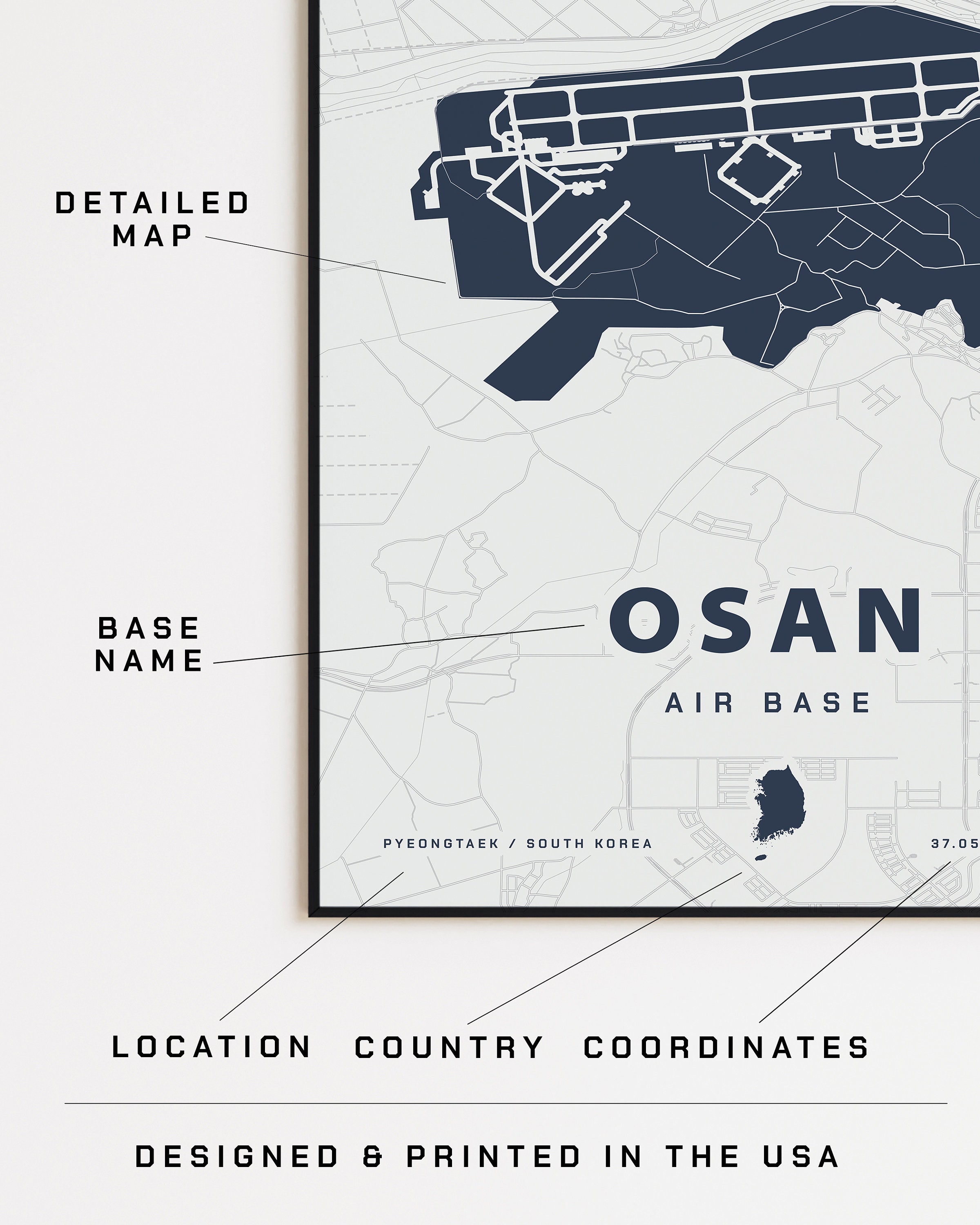 Osan Air Base Map Print - Etsy
