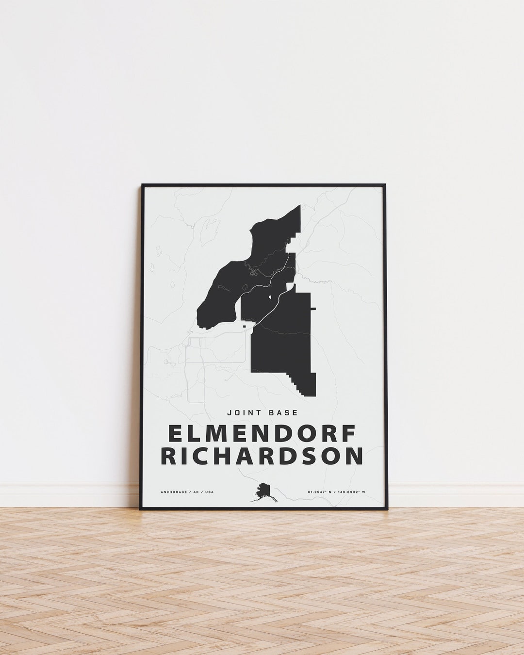 Joint Base Elmendorf-richardson Map Print - Etsy