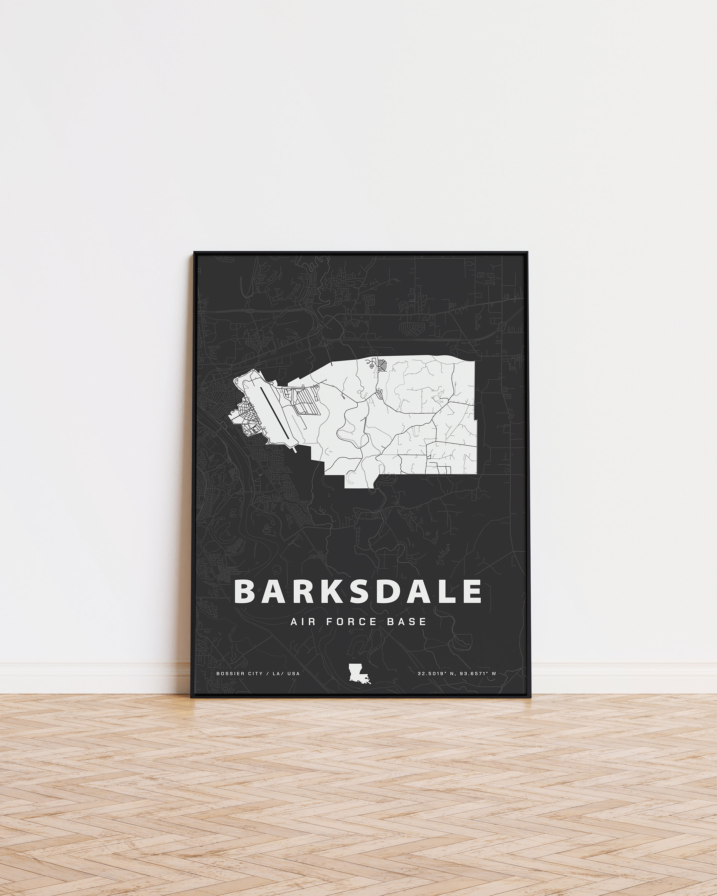Barksdale Air Force Base Map Print - Etsy