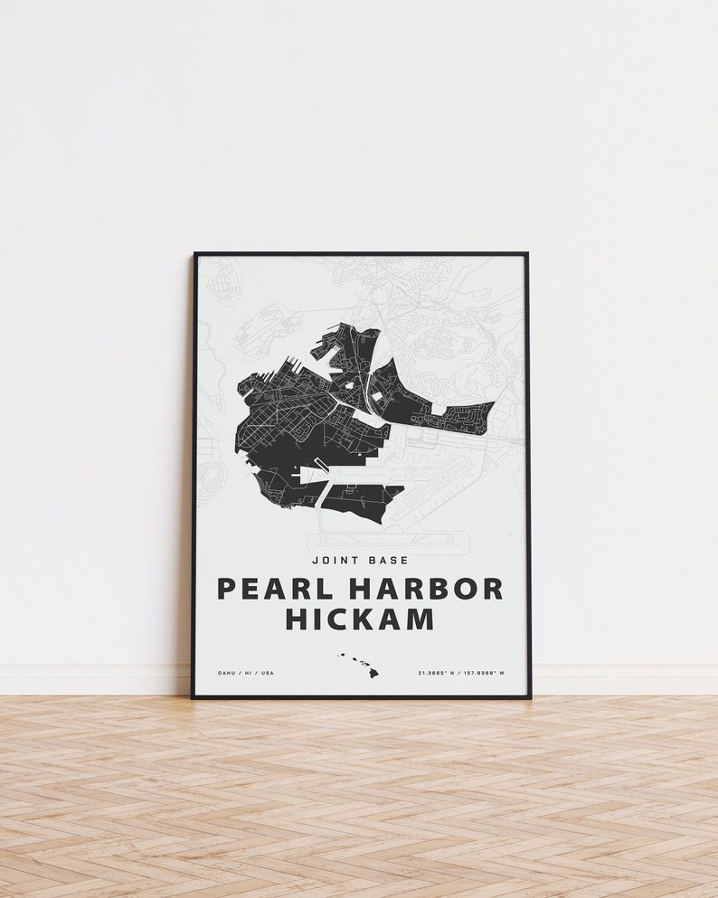 Joint Base Pearl Harbor-hickam Map Print - Etsy