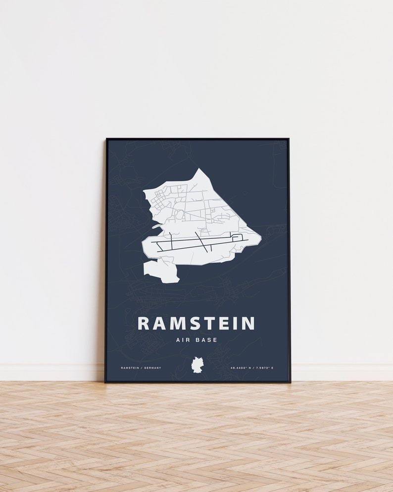 Ramstein Air Base Map Print - Etsy