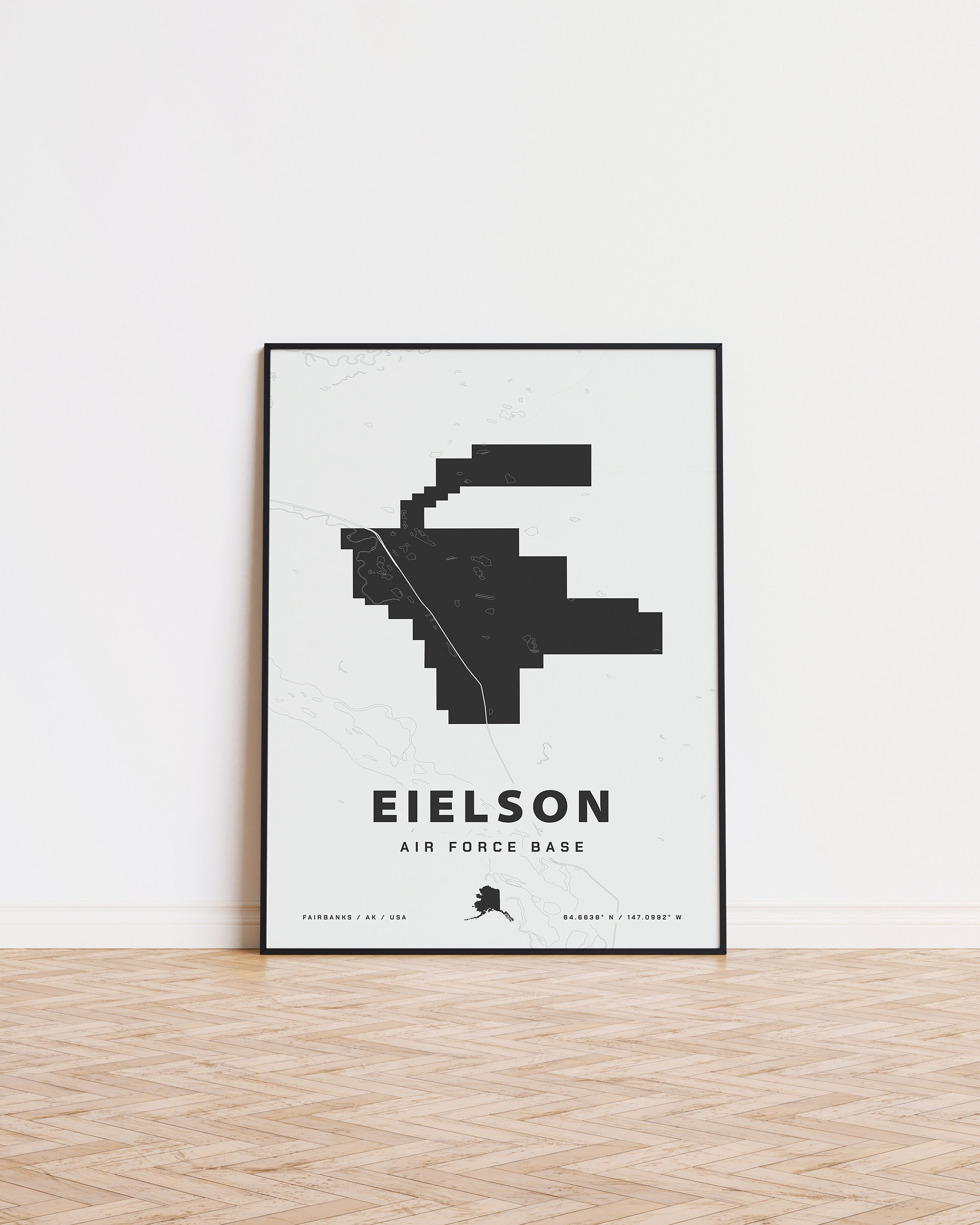 Eielson Air Force Base Map Print - Etsy