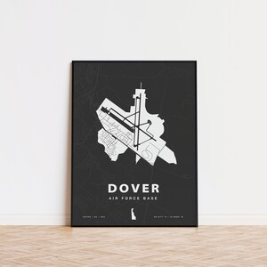 Dover Air Force Base Map Print - Etsy