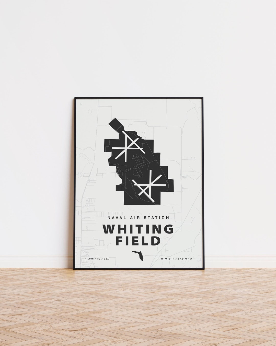 Naval Air Station Whiting Field Map Print - Etsy