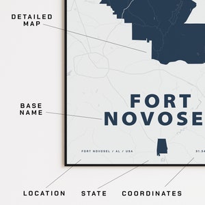 Fort Novosel Map Print | U.S. Army - Etsy