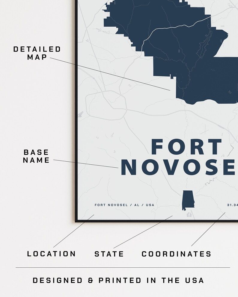 Fort Novosel Map Print | U.S. Army - Etsy