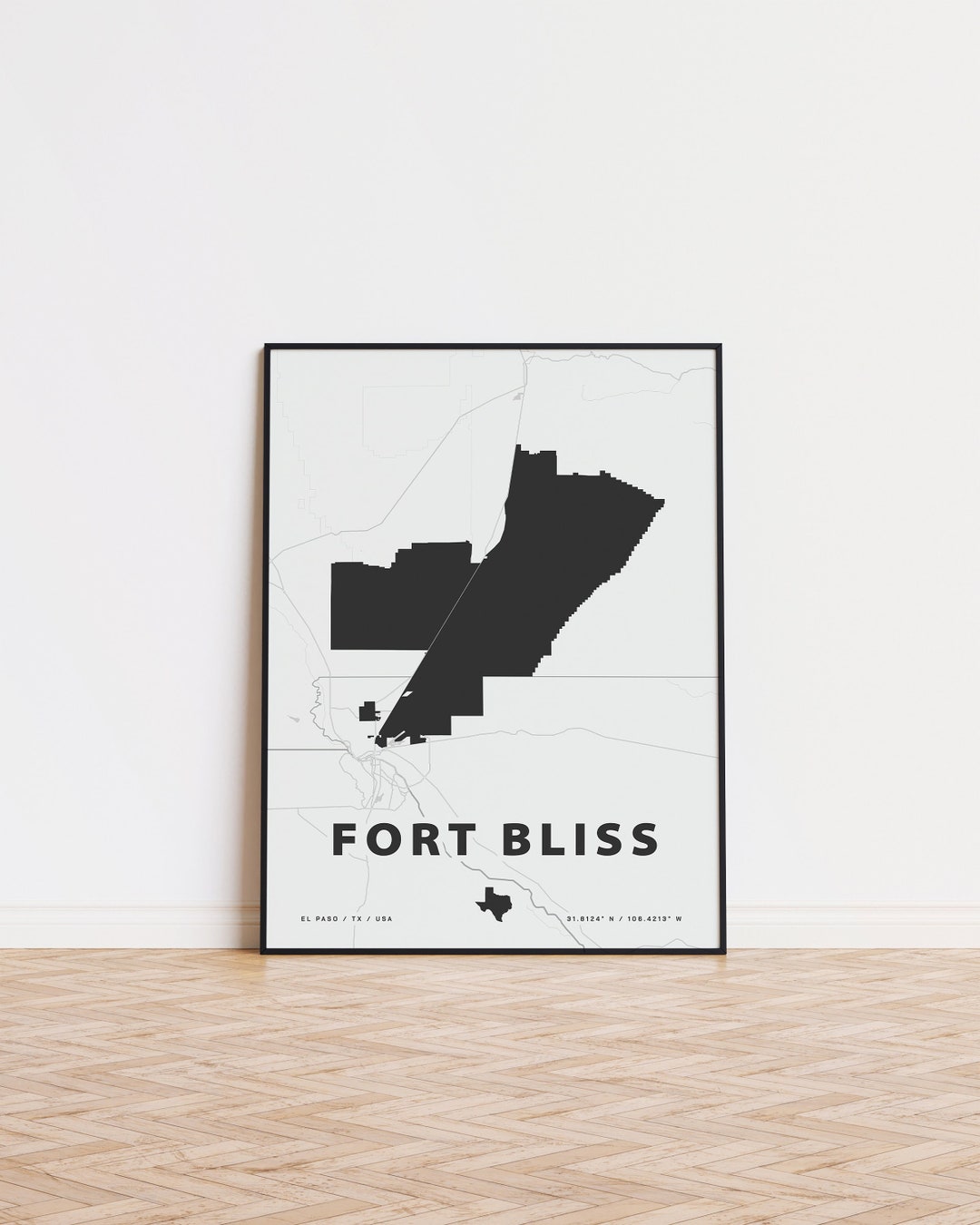 Fort Bliss Map Print | U.S. Army - Etsy