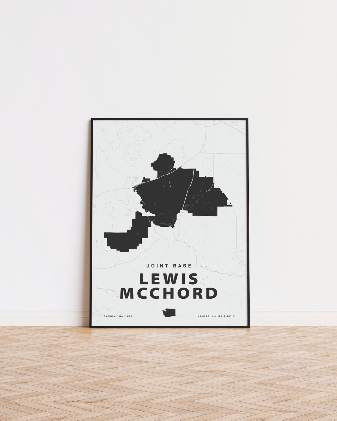 Joint Base Lewis Mcchord Map Print - Etsy
