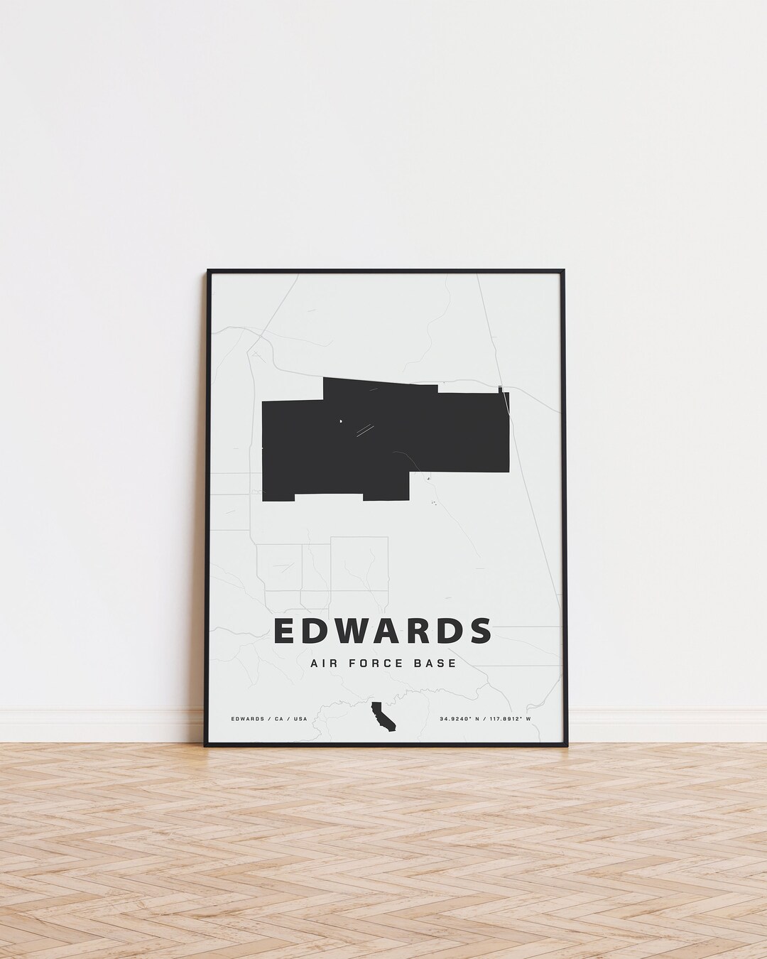 Edwards Air Force Base Map Print - Etsy