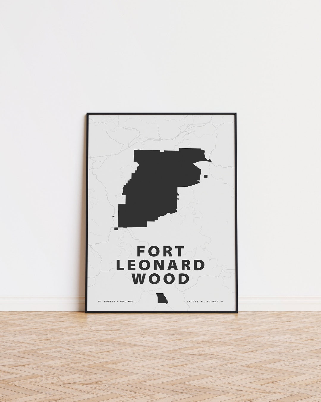 Fort Leonard Wood Map Print | U.S. Army - Etsy