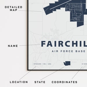 Fairchild Air Force Base Map Print - Etsy