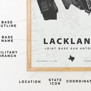 Lackland Air Force Base Map Print - Etsy