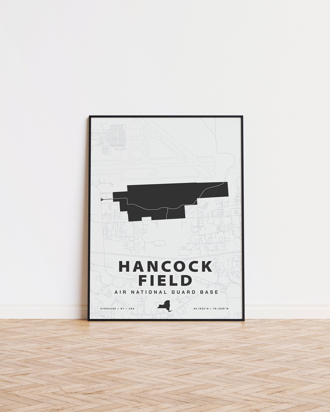 Hancock Field Air National Guard Map Print - Etsy