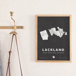 Lackland Air Force Base Map Print - Etsy