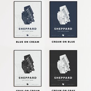 Sheppard Air Force Base Map Print - Etsy