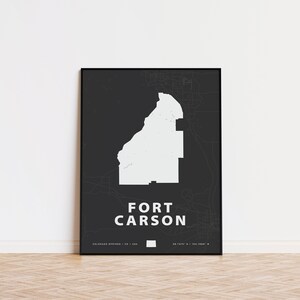 Fort Carson Map Print | U.S. Army - Etsy