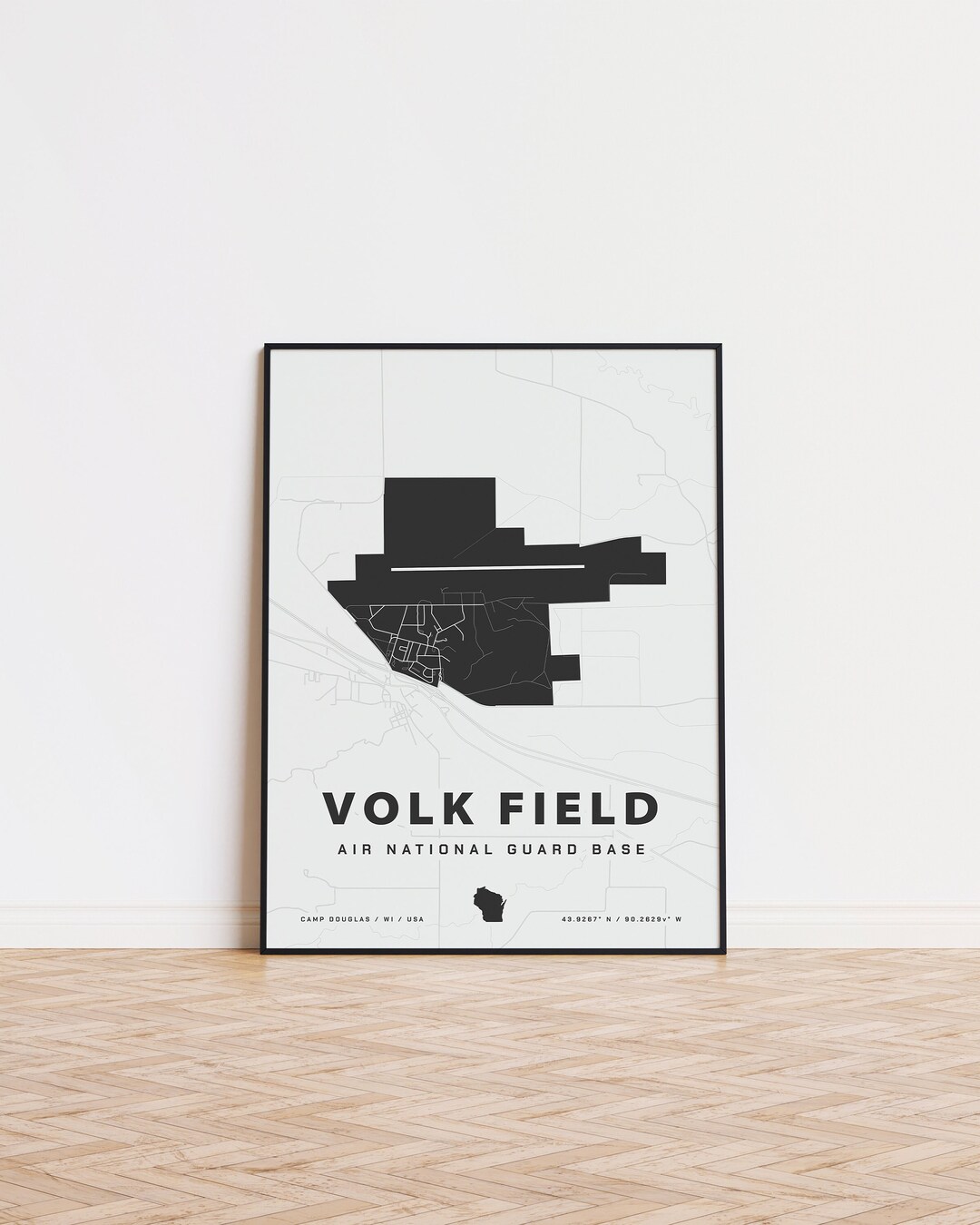 Volk Field Air National Guard Base Map Print - Etsy