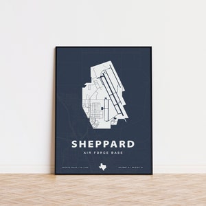 Sheppard Air Force Base Map Print - Etsy