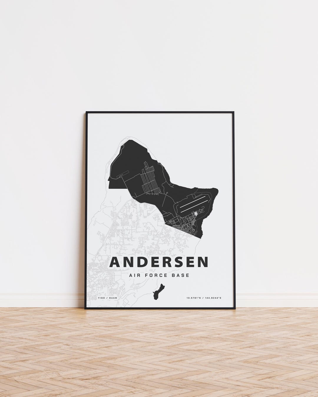 Andersen Air Force Base Map Print - Etsy