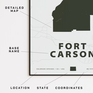Fort Carson Map Print | U.S. Army - Etsy