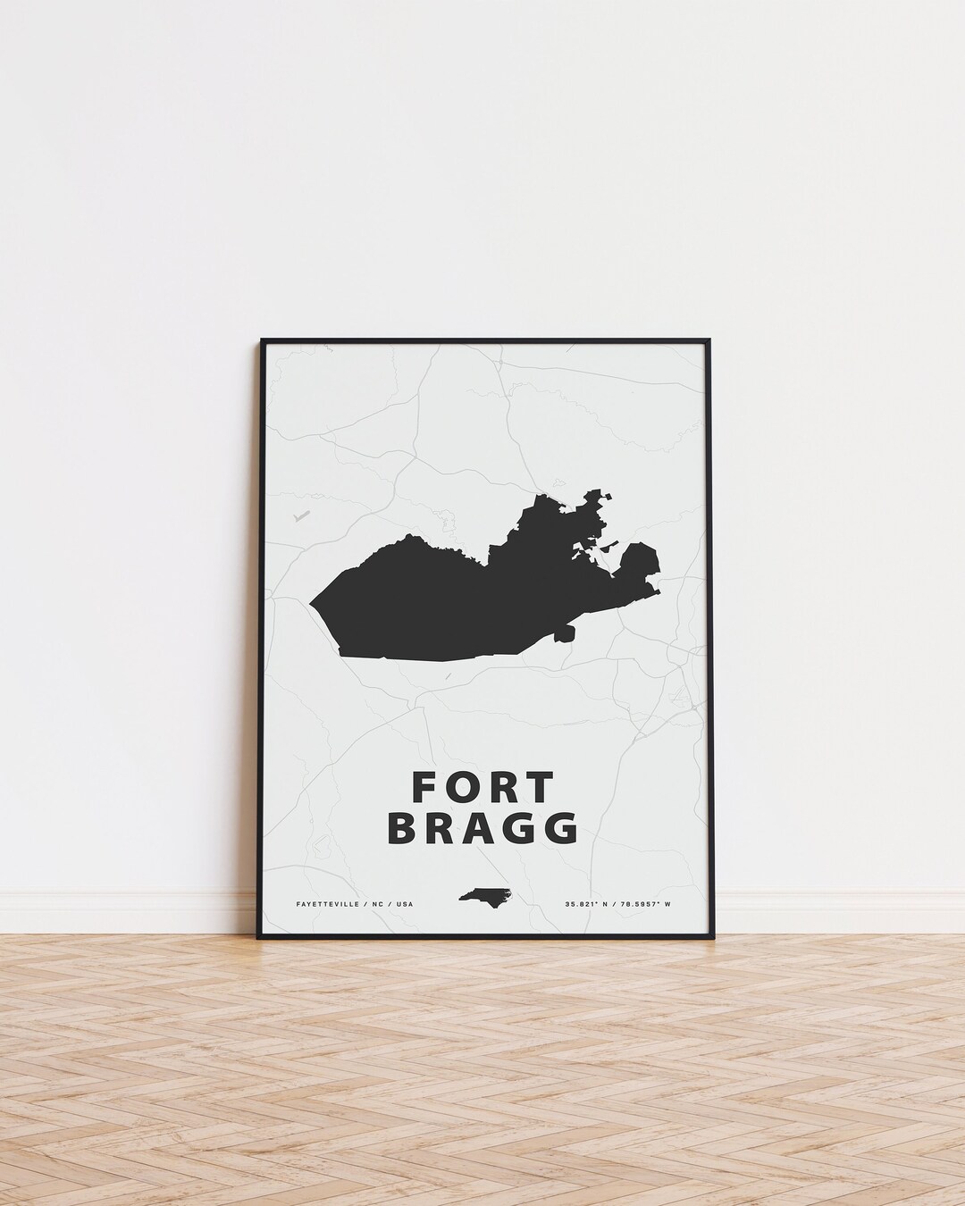 Fort Bragg Map Print | U.S. Army - Etsy