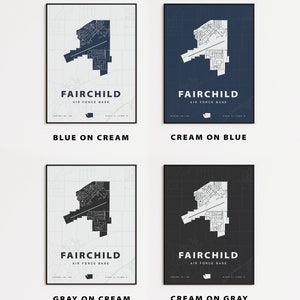 Fairchild Air Force Base Map Print - Etsy