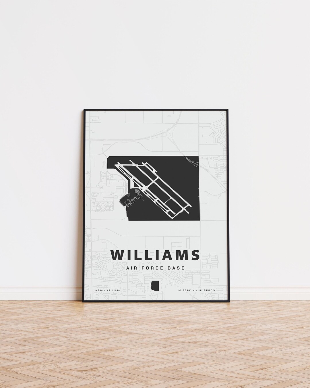 Williams Air Force Base Map Print - Etsy