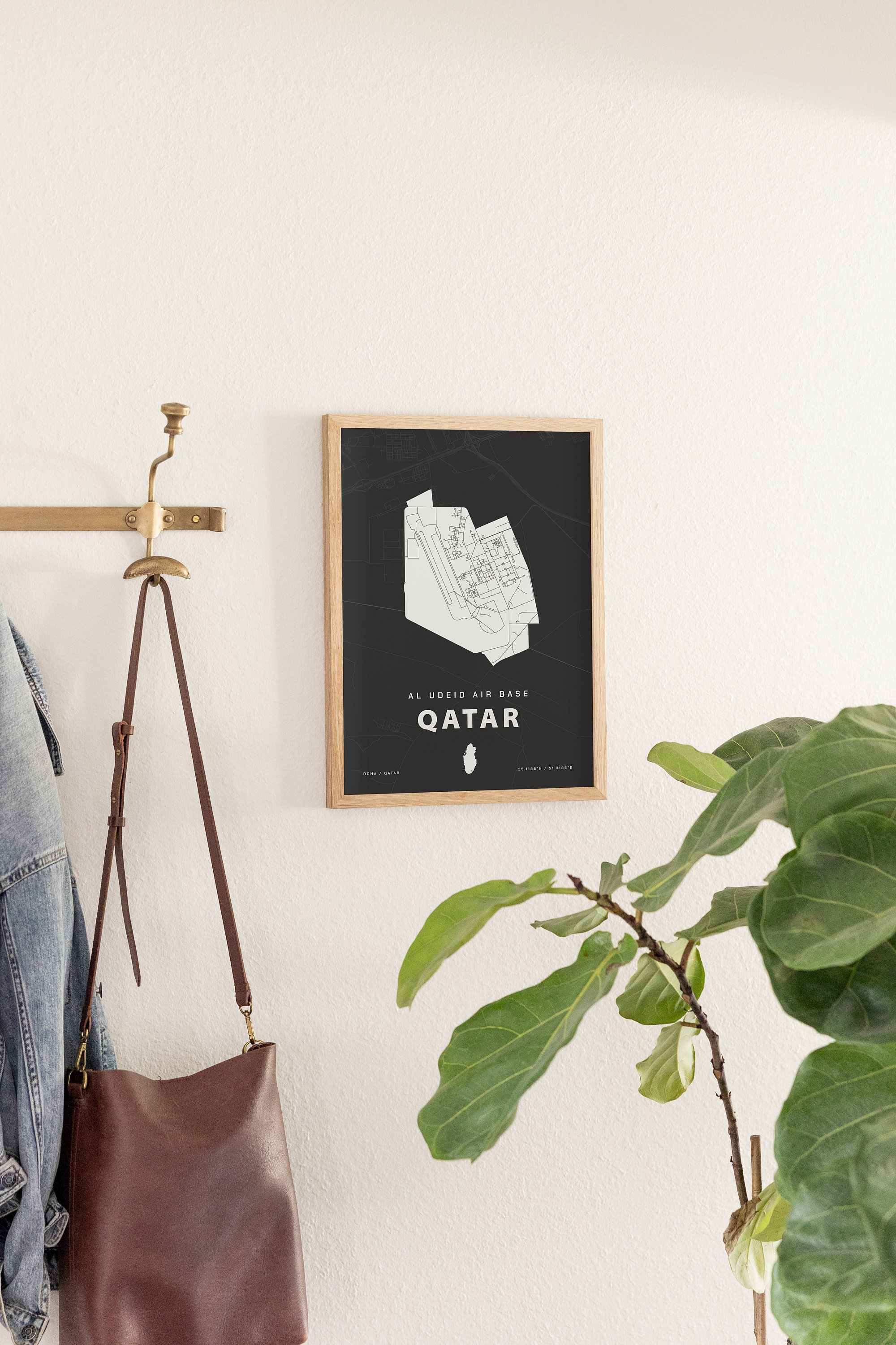 Al Udeid Air Base Qatar Map Print - Etsy