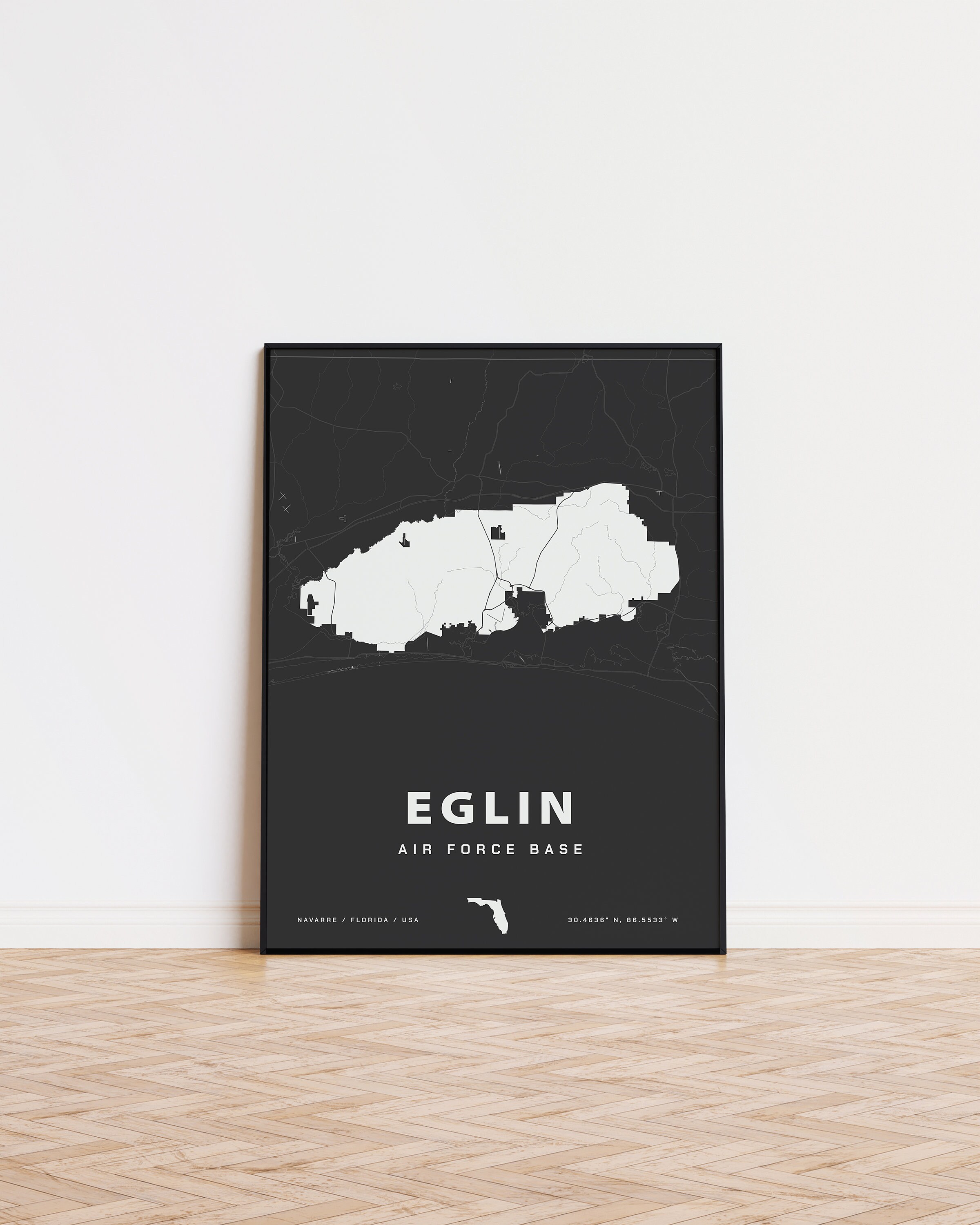 Eglin Air Force Base Map Print - Etsy