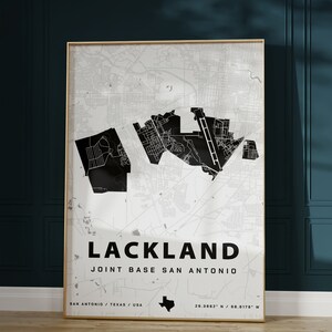 Lackland Air Force Base Map Print - Etsy