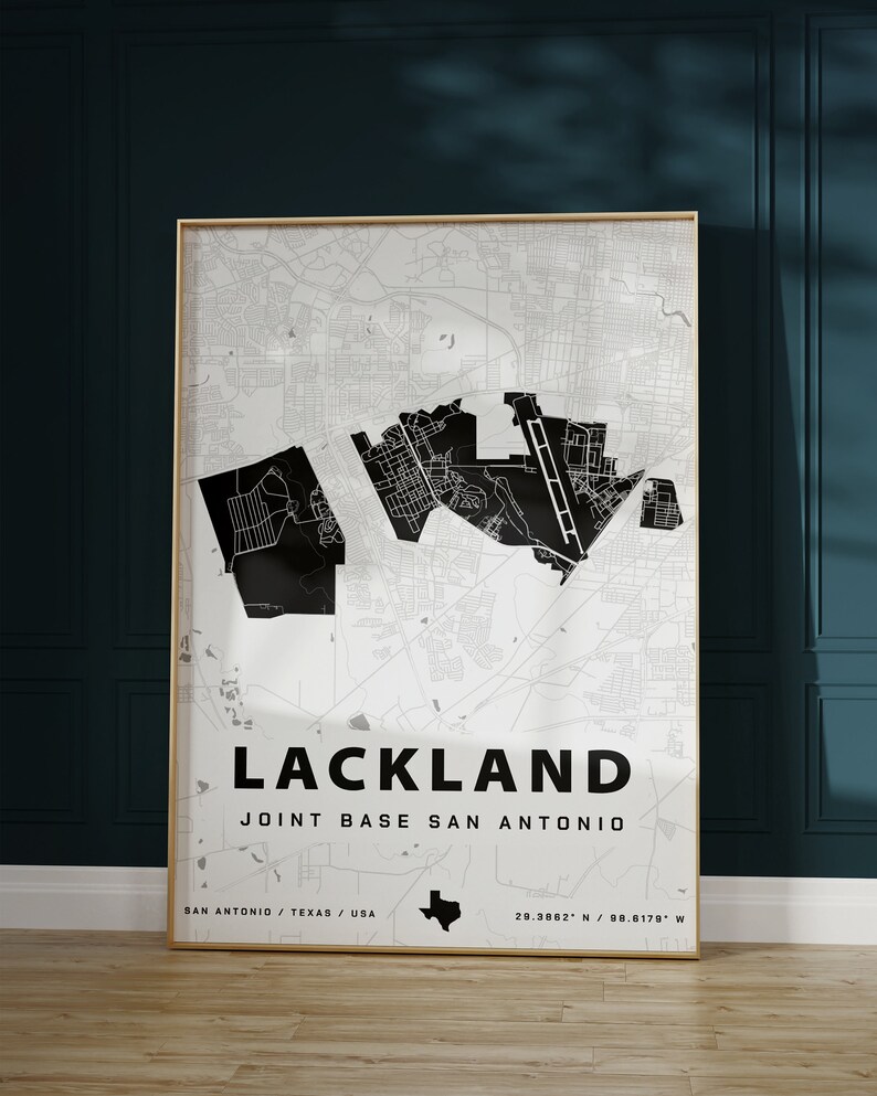 Lackland Air Force Base Map Print - Etsy