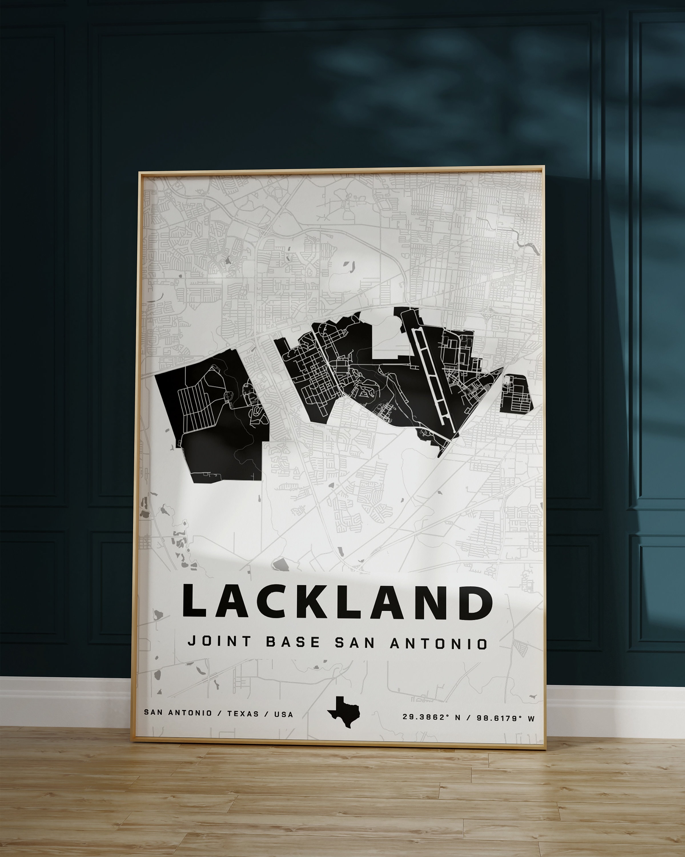 Lackland Air Force Base Map Print - Etsy