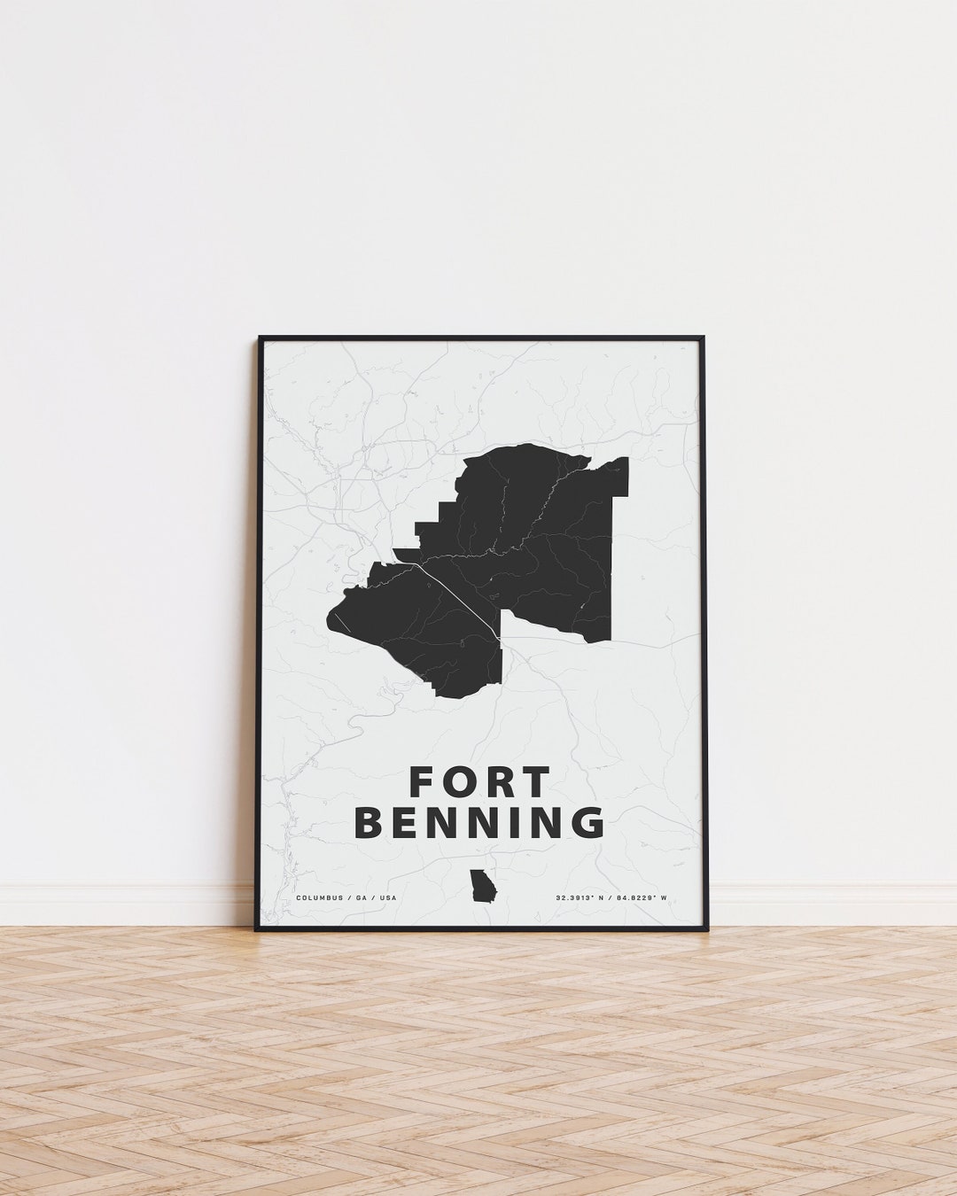 Fort Benning Map Print | U.S. Army - Etsy
