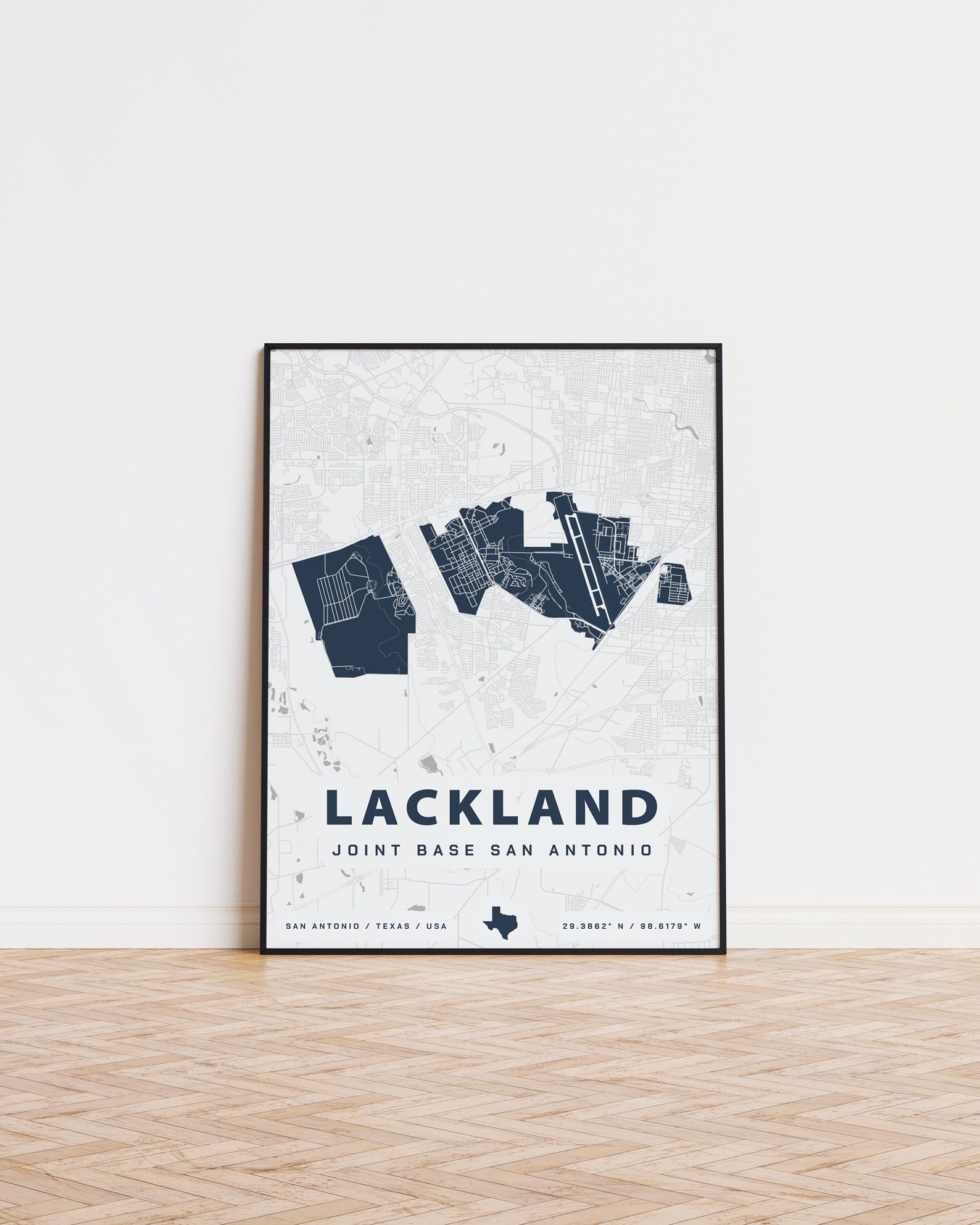 Lackland Air Force Base Map Print - Etsy