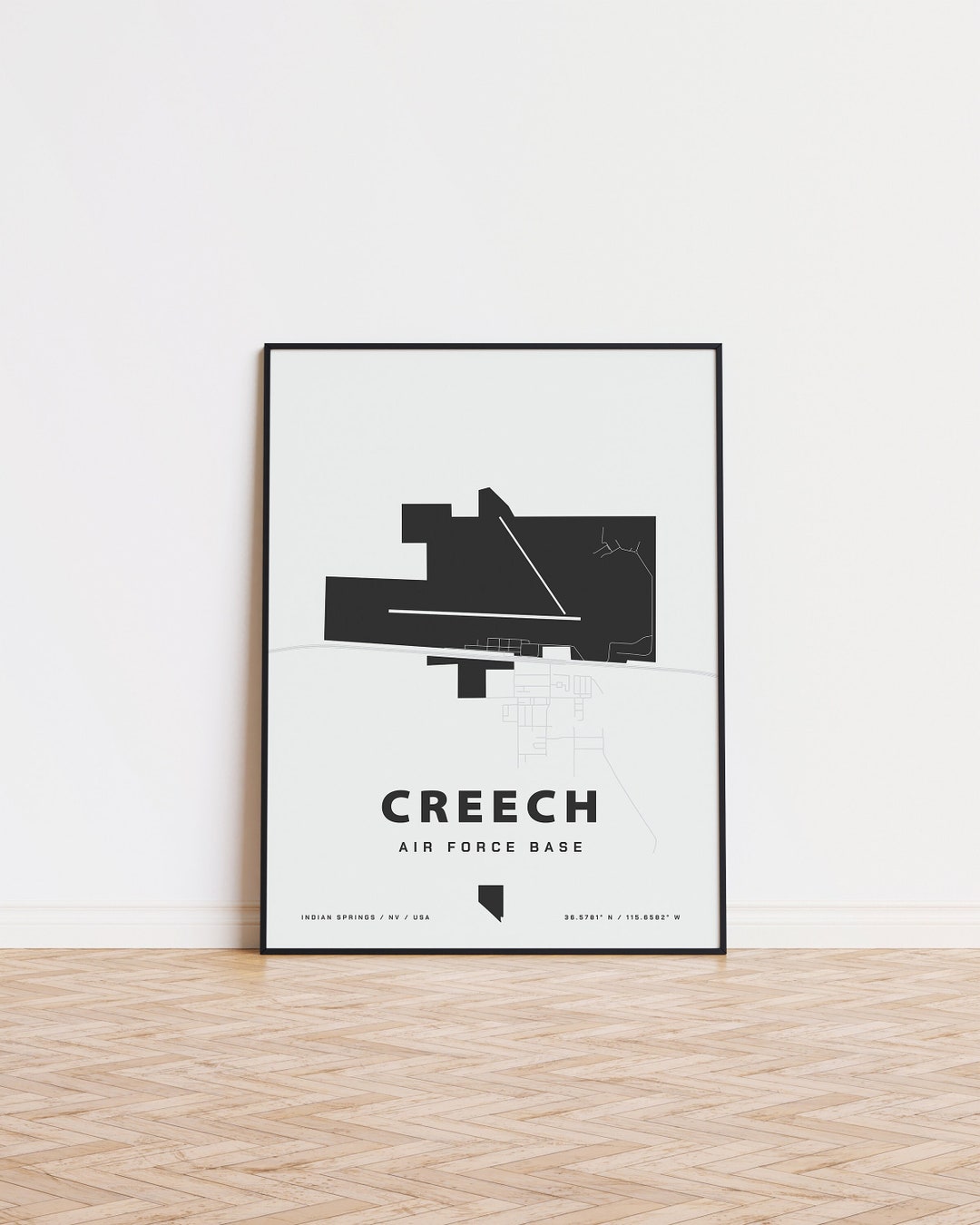 Creech Air Force Base Map Print - Etsy