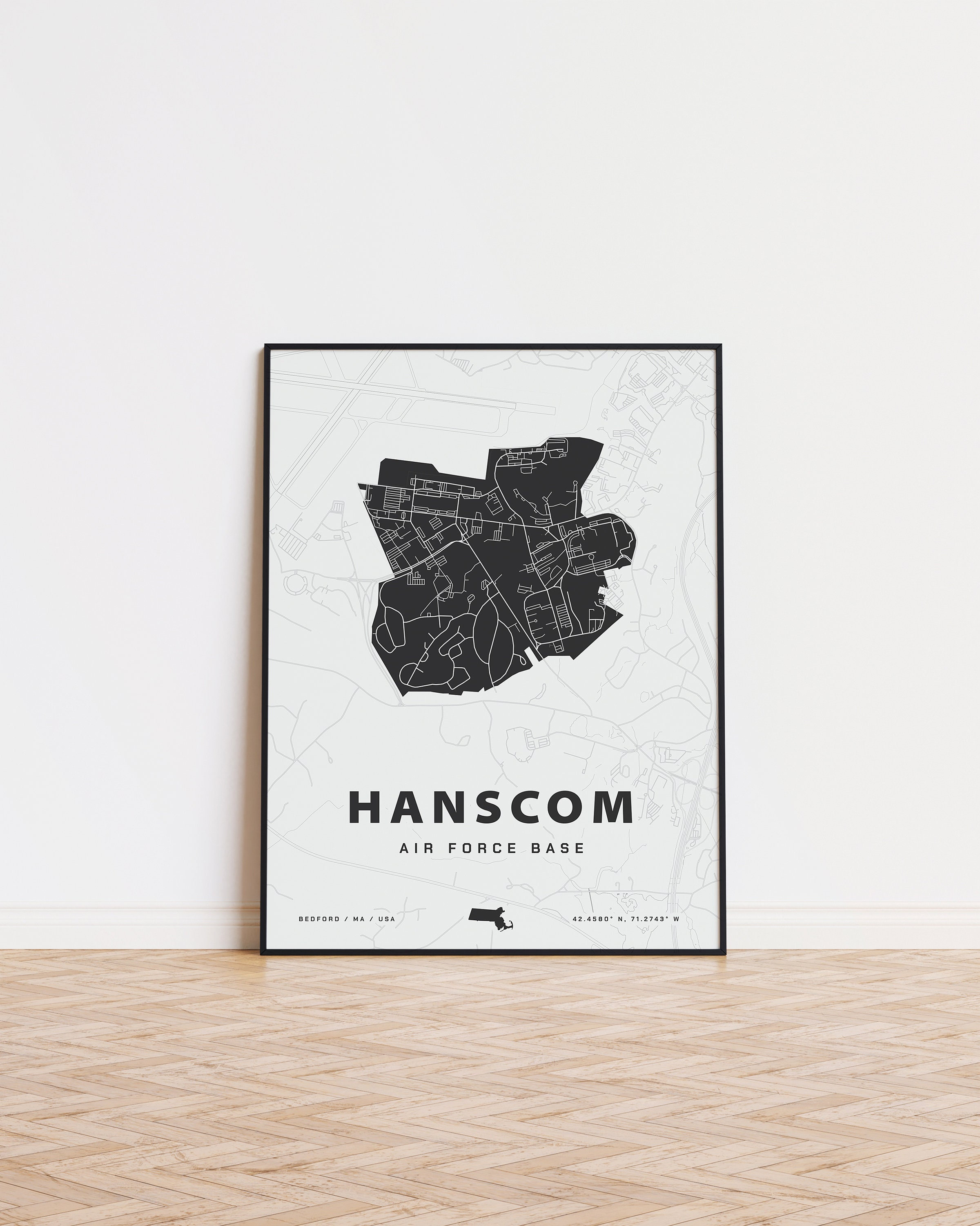 Hanscom Air Force Base Map Print - Etsy