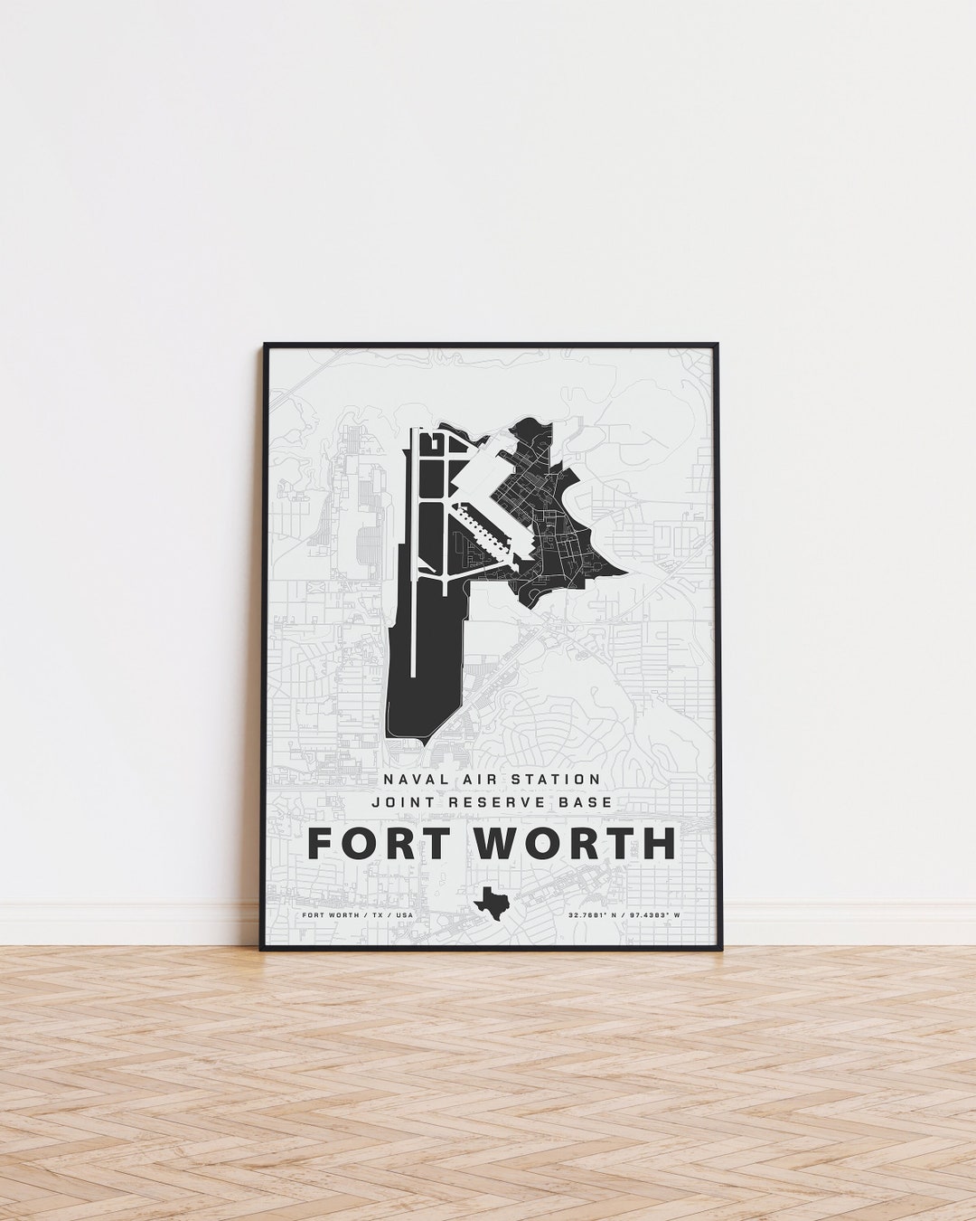 NAS JRB Fort Worth Map Print - Etsy