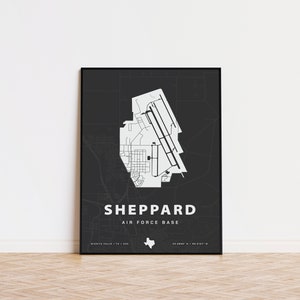 Sheppard Air Force Base Map Print - Etsy