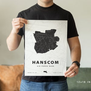 Hanscom Air Force Base Map Print - Etsy