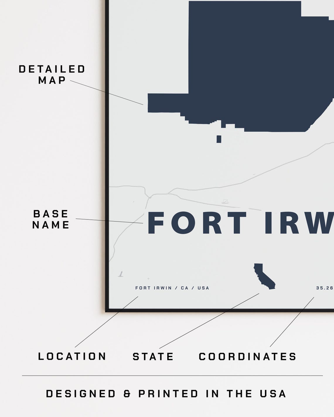 Fort Irwin Map Print | U.S. Army - Etsy