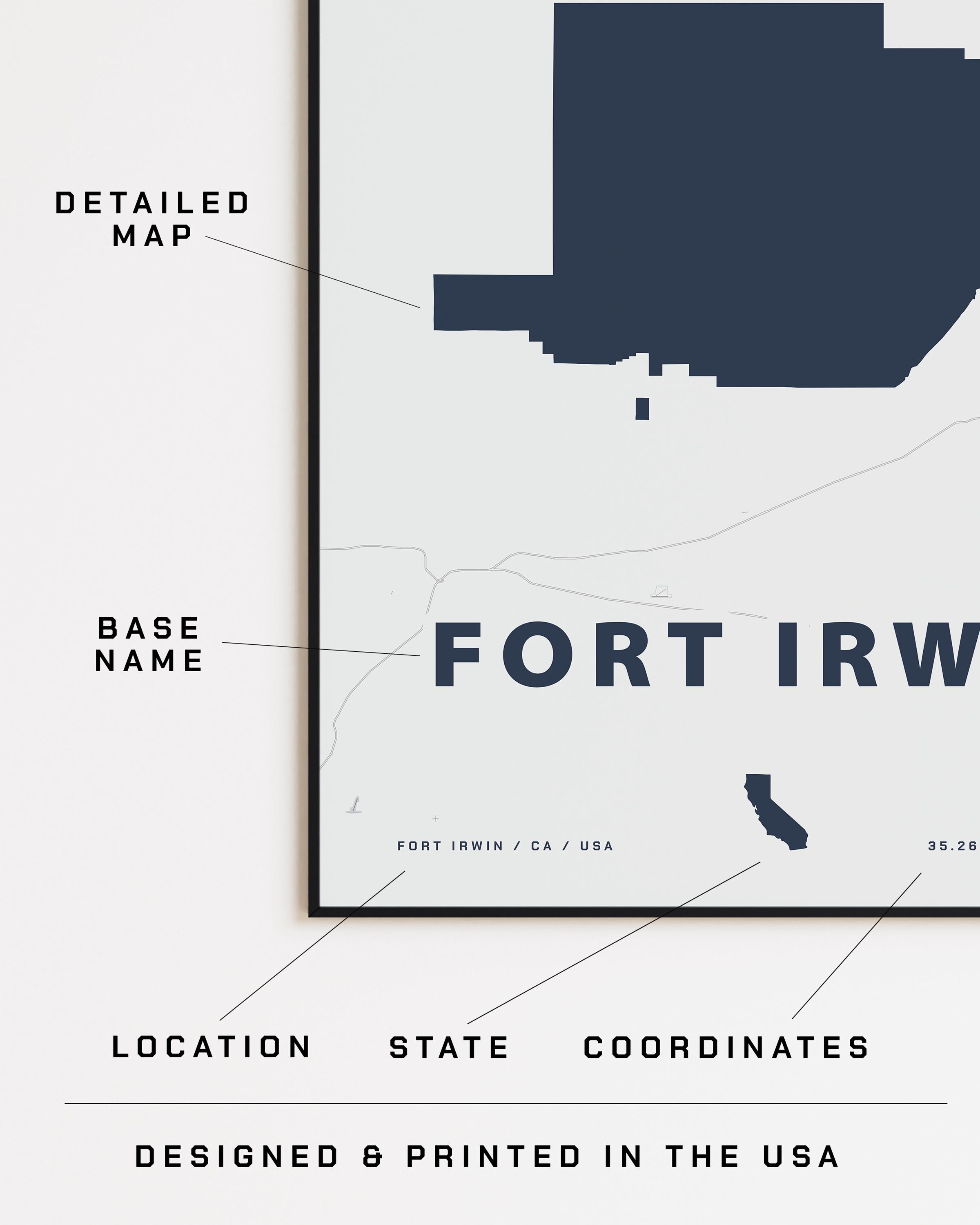 Fort Irwin Map Print | U.S. Army - Etsy