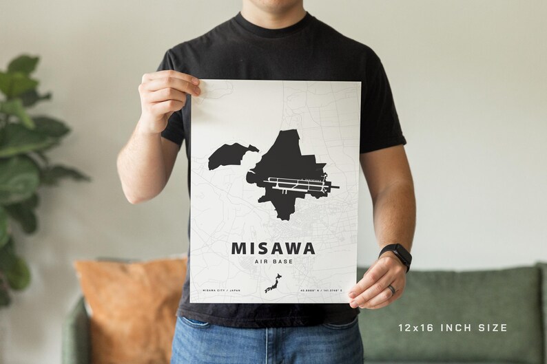 Misawa Air Base Map Print - Etsy